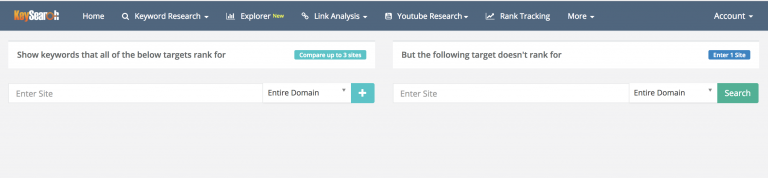 Competitor Gap Overview - Keysearch